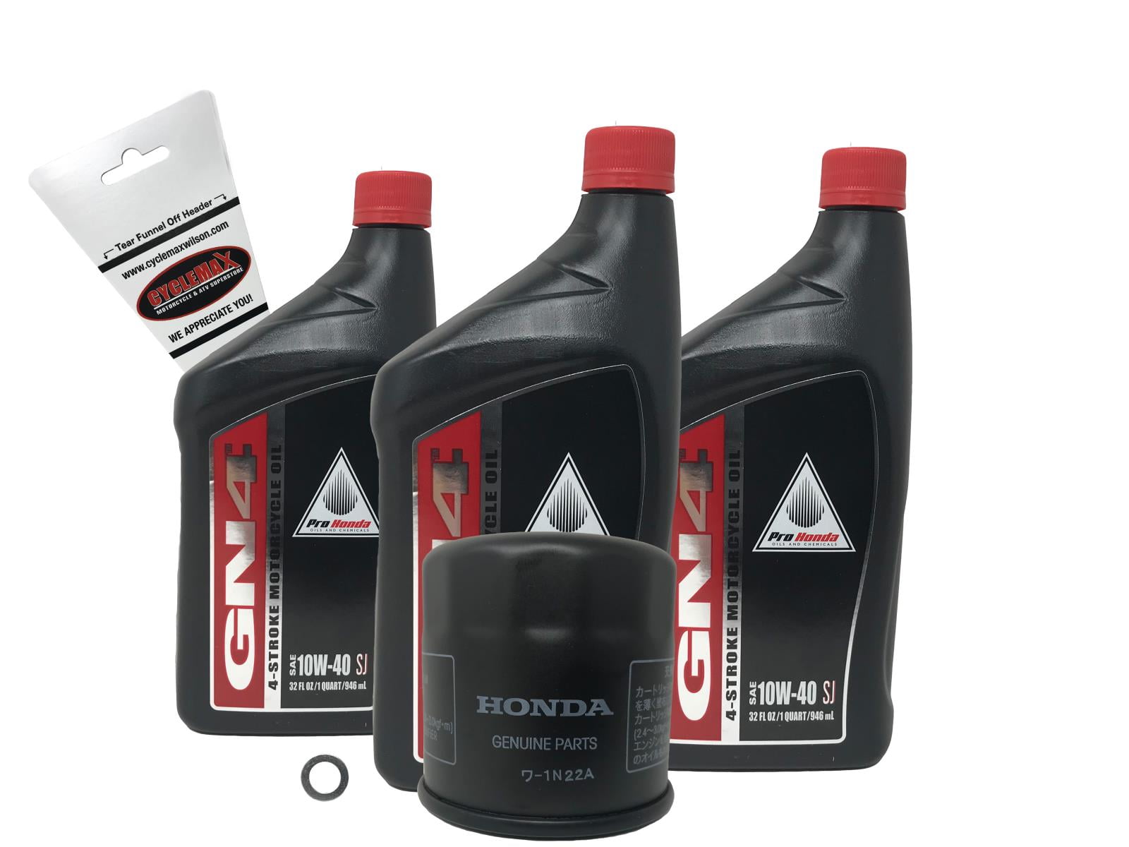 Cyclemax Honda VT 750 Shadow Oil Change Kit 2004-2013 with 10W-40, OEM ...