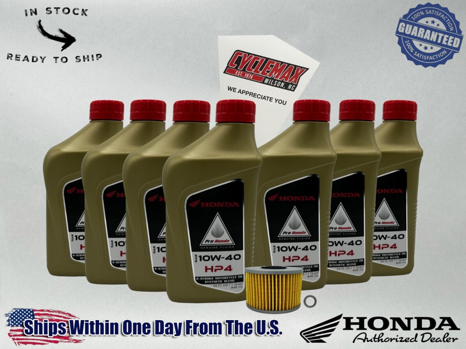 Cyclemax Semi-Synthetic HP4 Oil Change Kit fits 2019-2025 Honda Talon ...