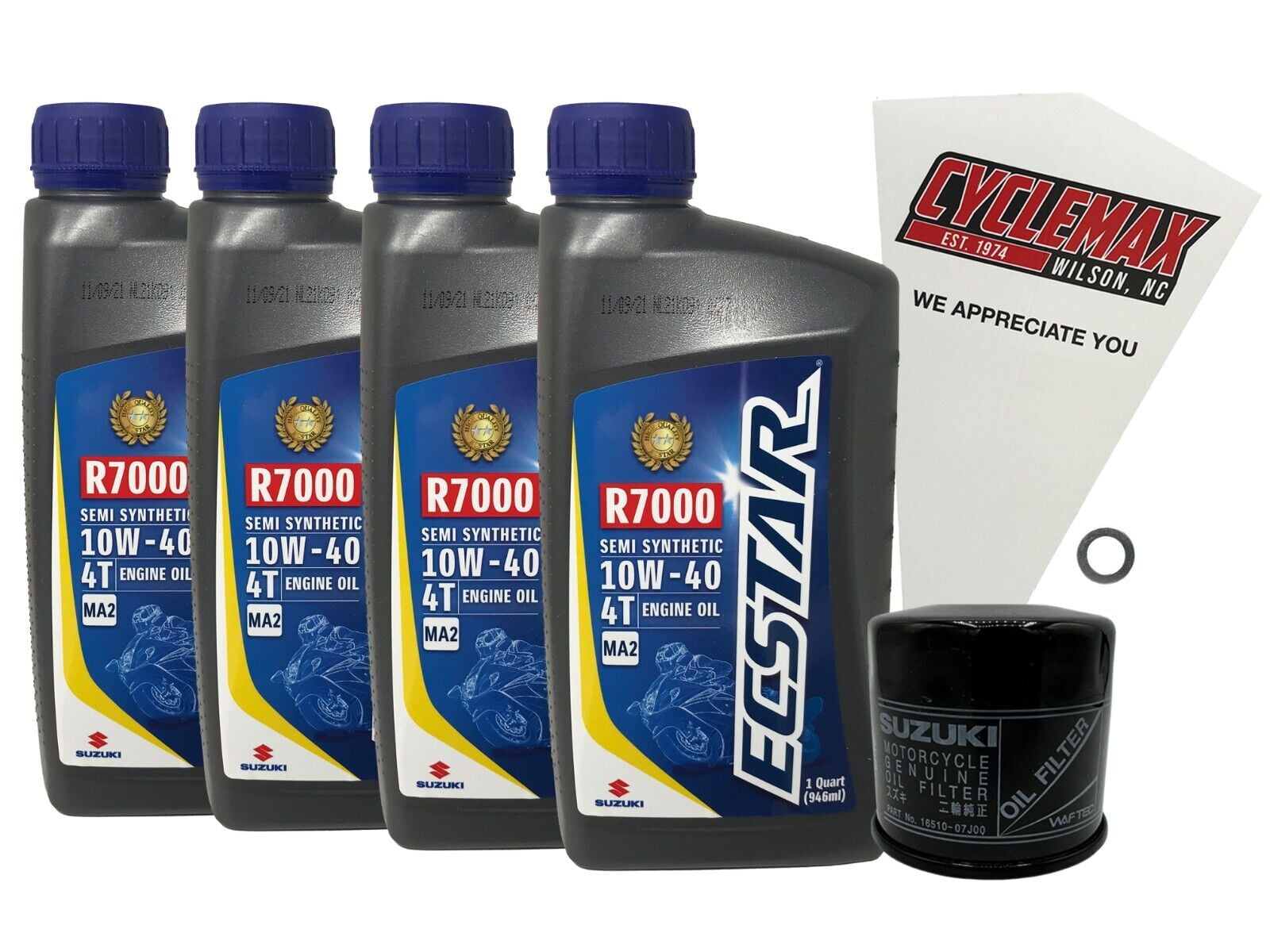 Cyclemax Semi-Synthetic Oil Change Kit fits 1999-2007 Suzuki GSX1300R ...