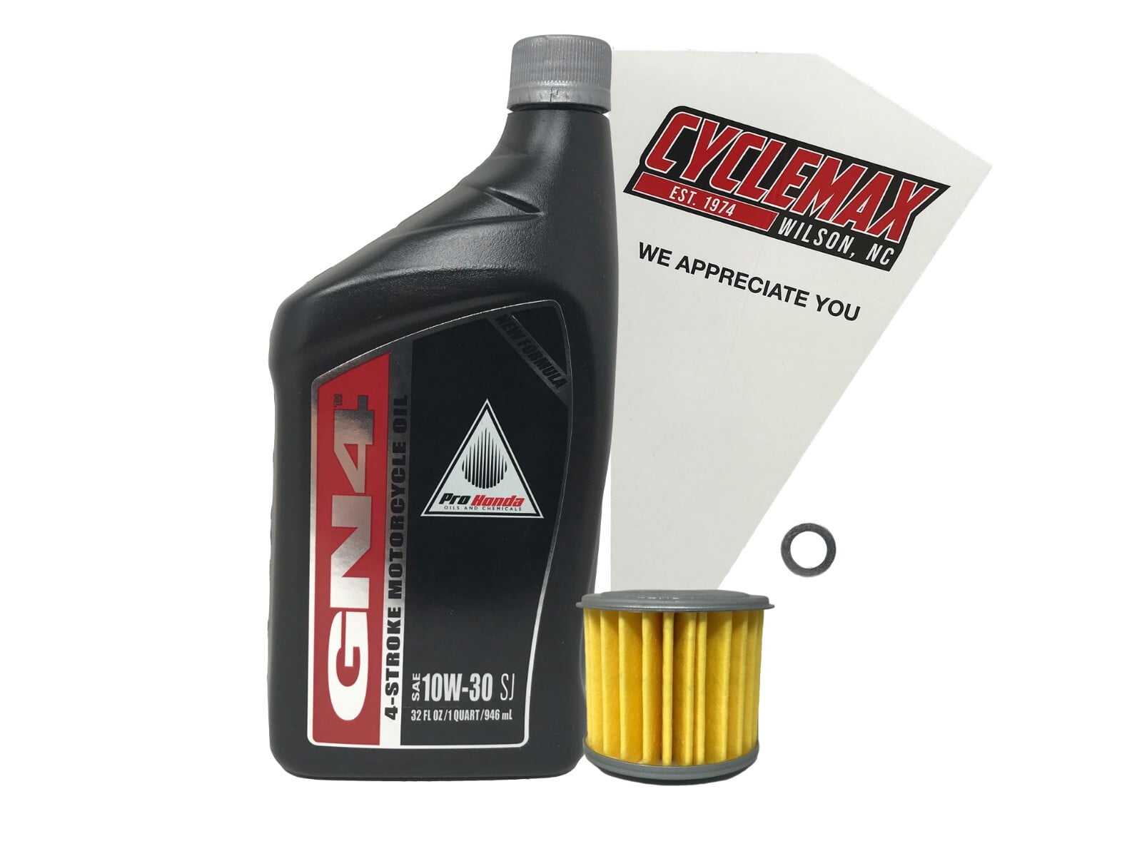 Cyclemax Standard 10W-30 Oil Change Kit fits 2021-2024 Honda Grom 125 ...