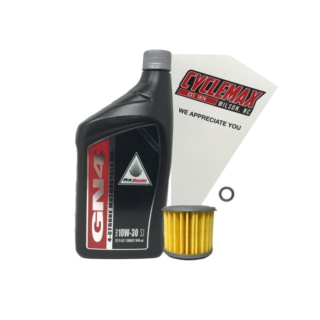 Cyclemax Standard 10W-30 Oil Change Kit fits 2021-2024 Honda Grom 125 ...