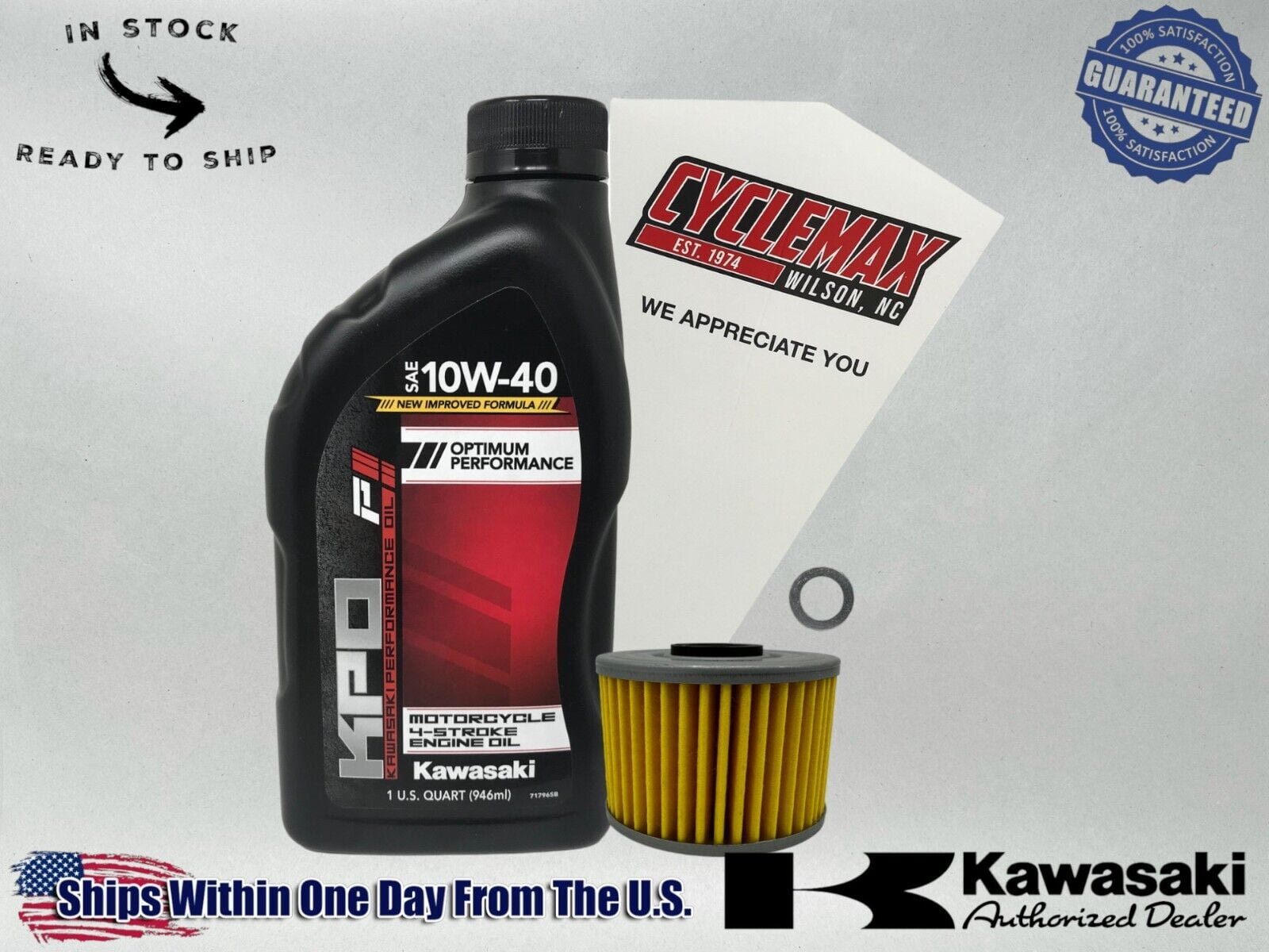 Cyclemax Standard 10W-40 Oil Change Kit fits 2004-2025 Kawasaki KLX110R - Walmart.com