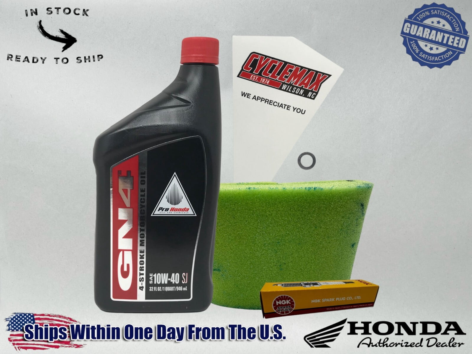 Cyclemax Standard 10W-40 Tune Up Kit fits 2012-2024 Honda TRX90X with ...