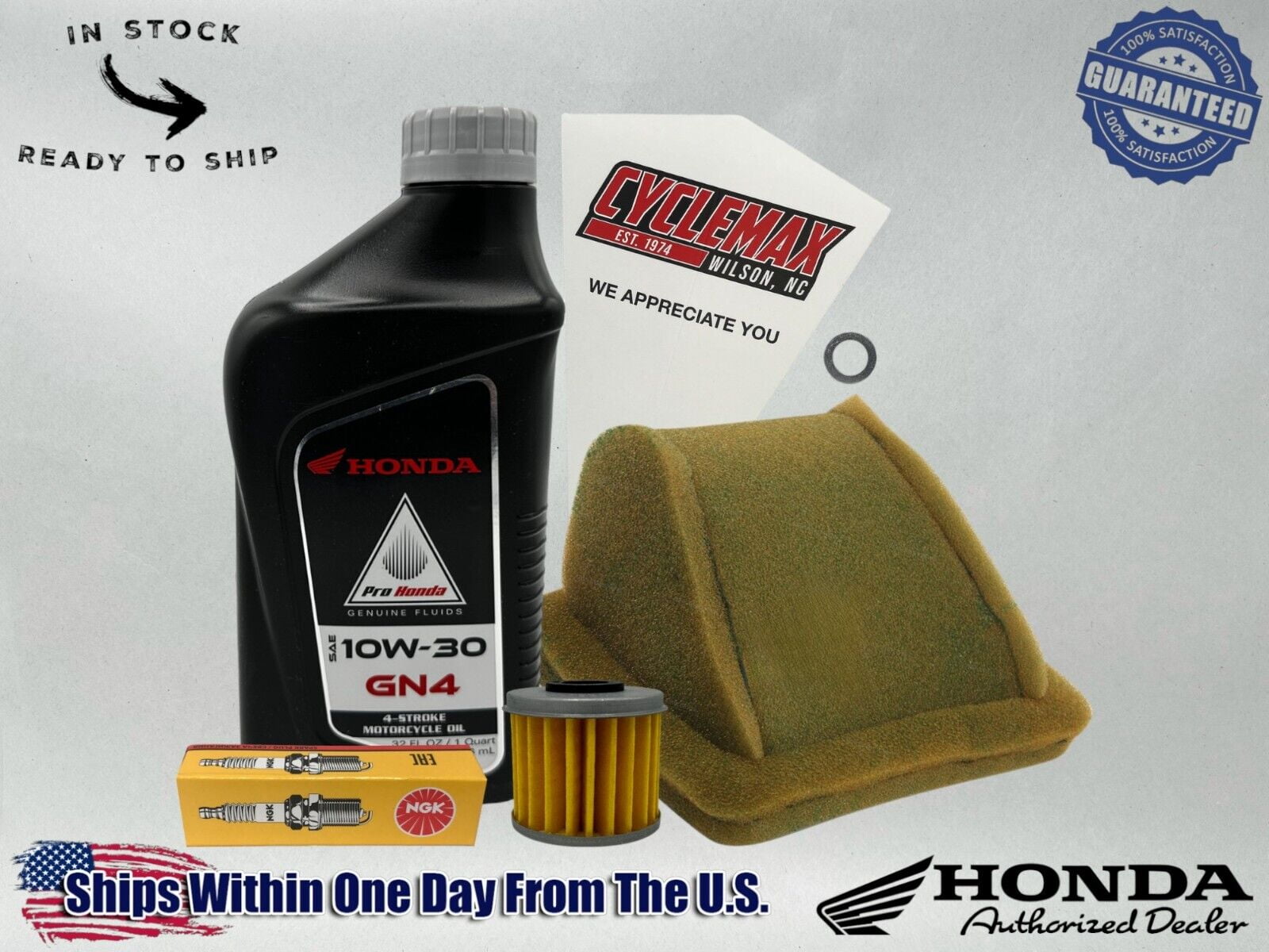 Cyclemax Standard GN4 10W-30 Tune-Up Kit fits 2018-2025 Honda MONTESO ...