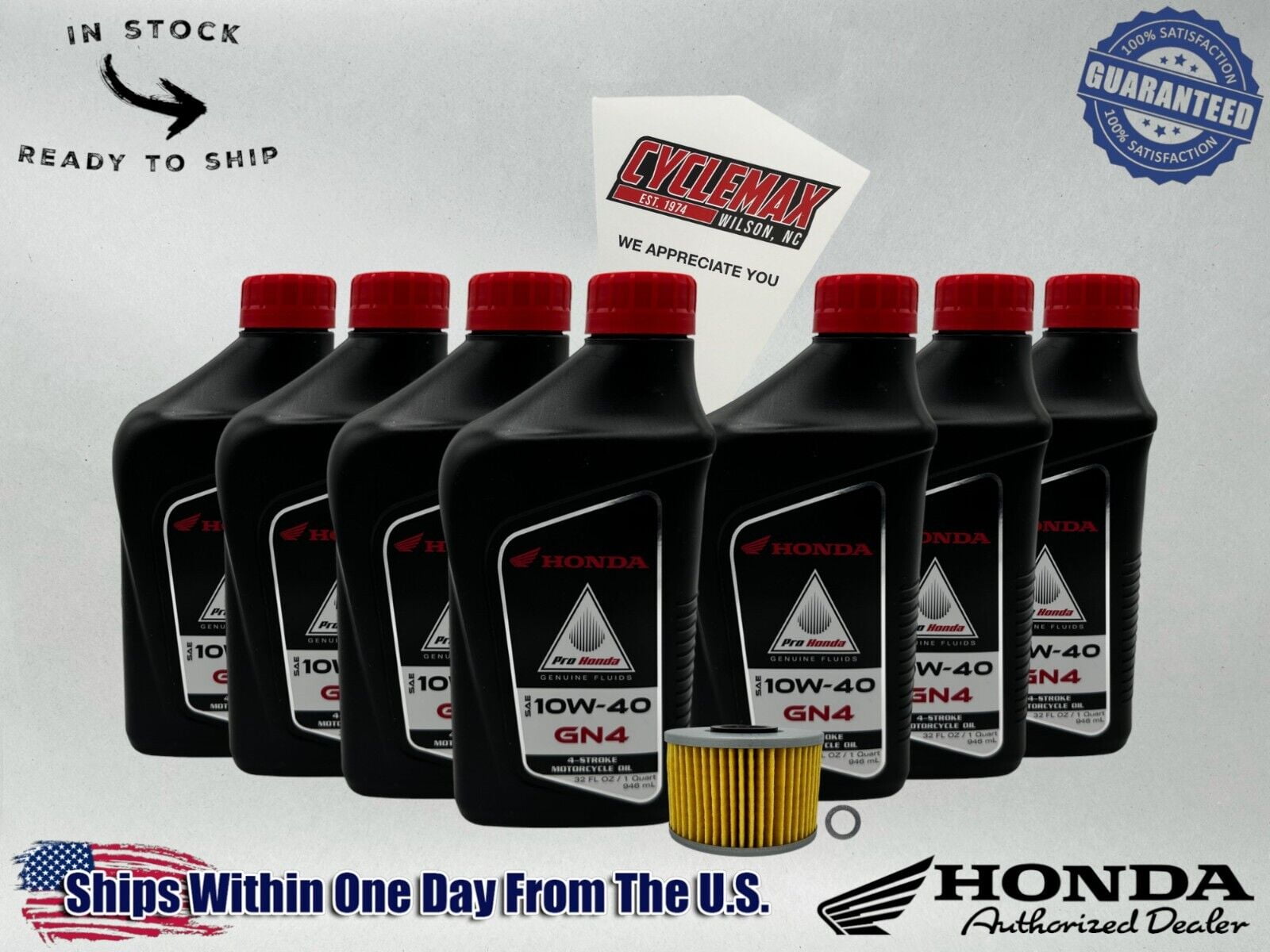 Cyclemax Standard GN4 10W-40 Oil Change Kit fits 2019-2025 Honda Talon 1000R - Walmart.com