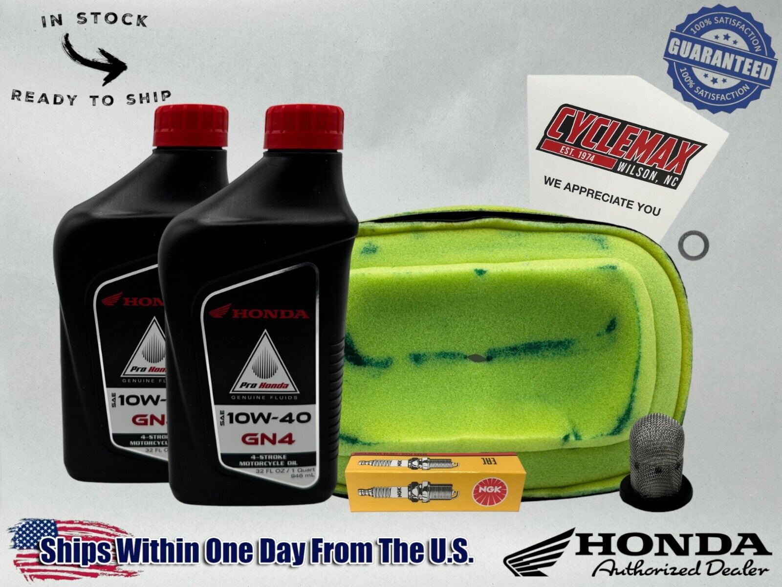 Cyclemax Standard GN4 10W-40 Tune-Up Kit fits 1993-2002 Honda XR200R ...