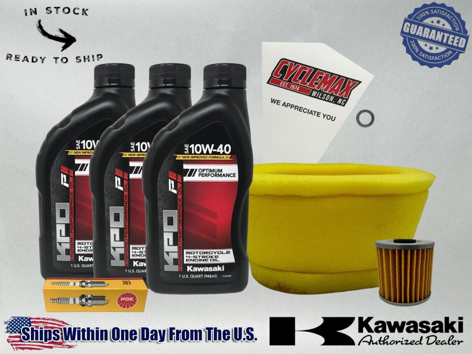 Cyclemax Standard KPO Tune-Up Kit fits 1987-2024 Kawasaki KLR650 ...