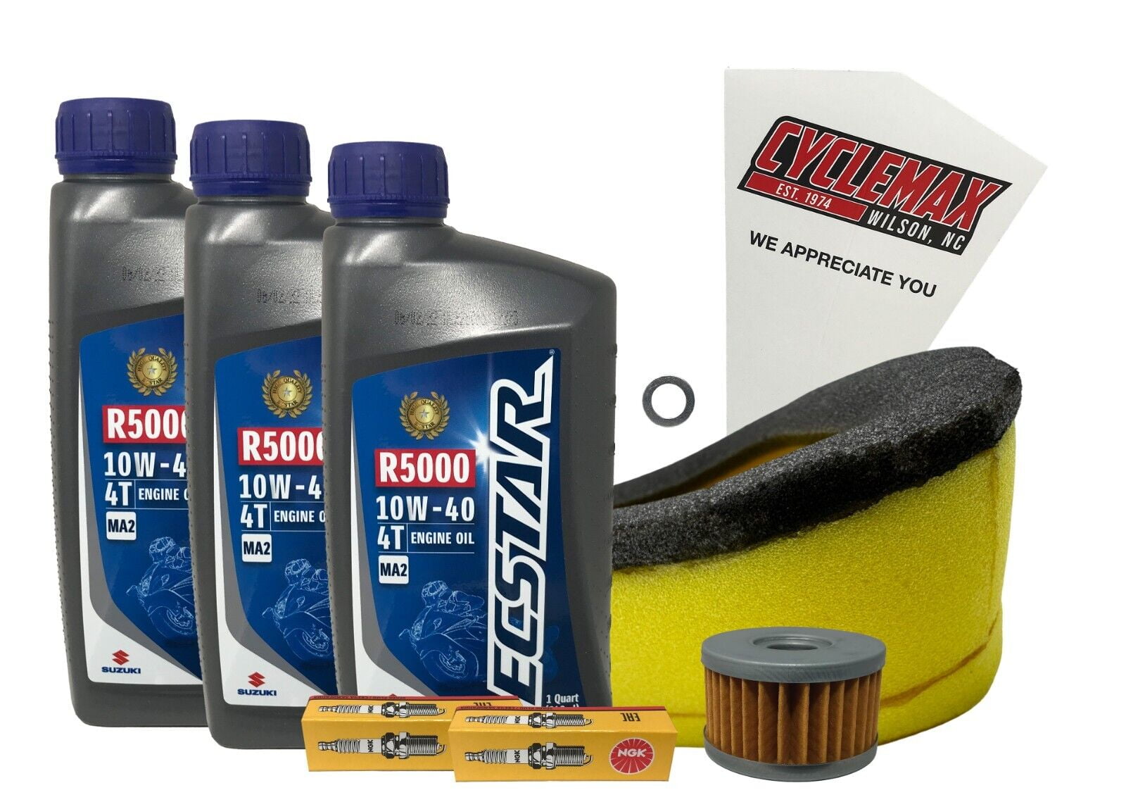 Cyclemax Standard Tune Up Kit w/ Spark Plugs fits 1996-2022 Suzuki DR ...