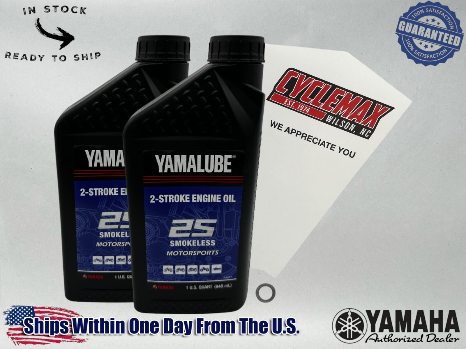 Cyclemax Standard Yamalube 2S 2-Stroke Premix Oil Kit compatible with ...
