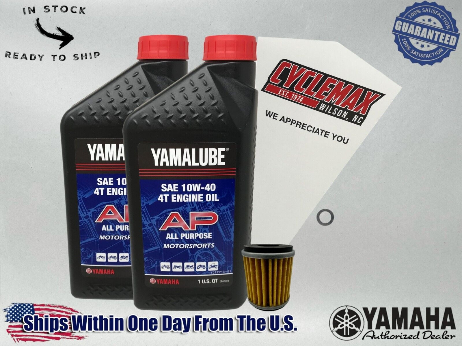 Cyclemax Standard Yamalube Oil Change Kit fits 2021-2025 Yamaha YZ450 ...
