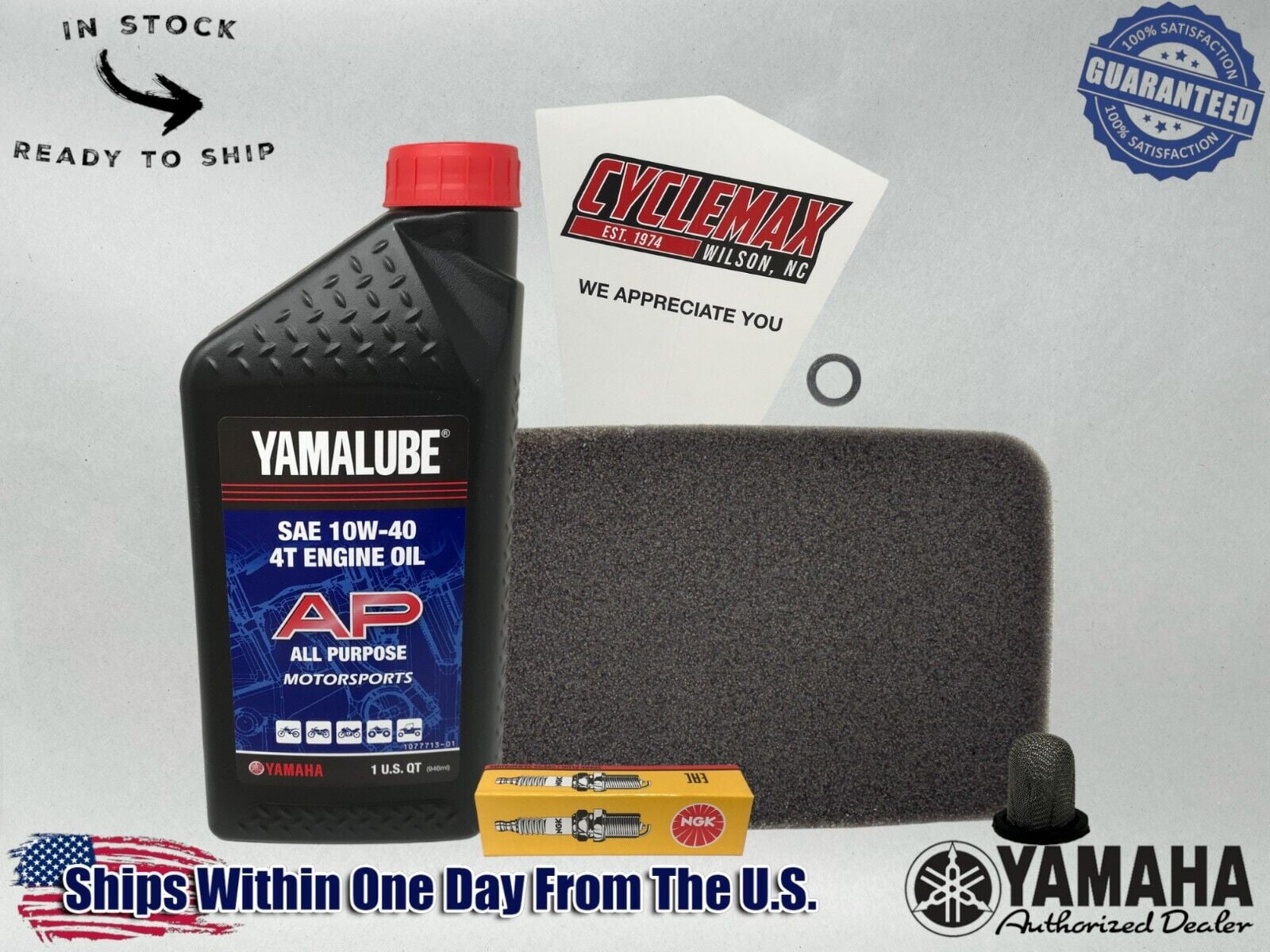 Cyclemax Standard Yamalube Tune-Up Kit fits 2019-2025 Yamaha GRIZZLY Yamaha 90 - Walmart.com