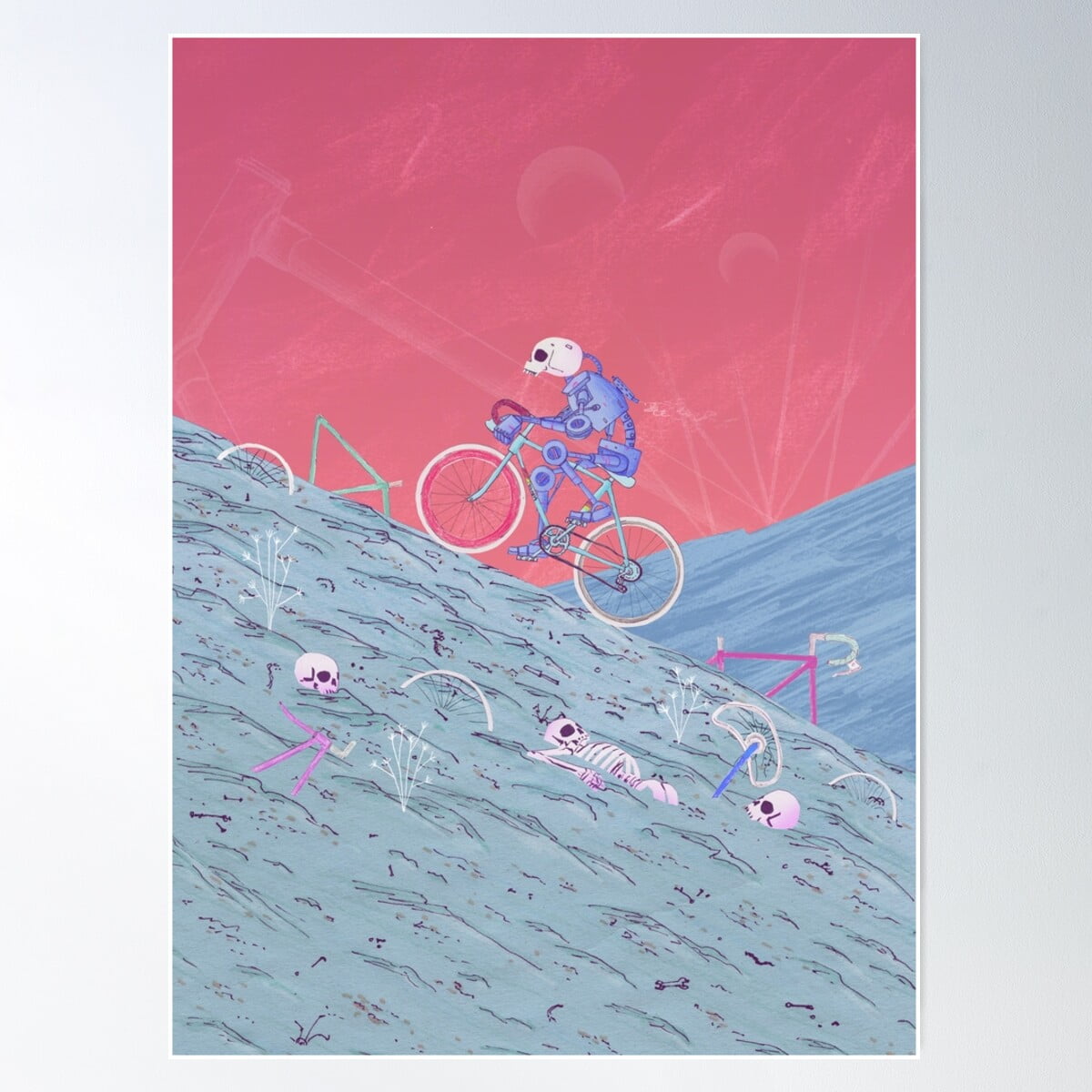 Cycling 3000Ad Poster Wall Art Modern Wall Decor For Living Room ...