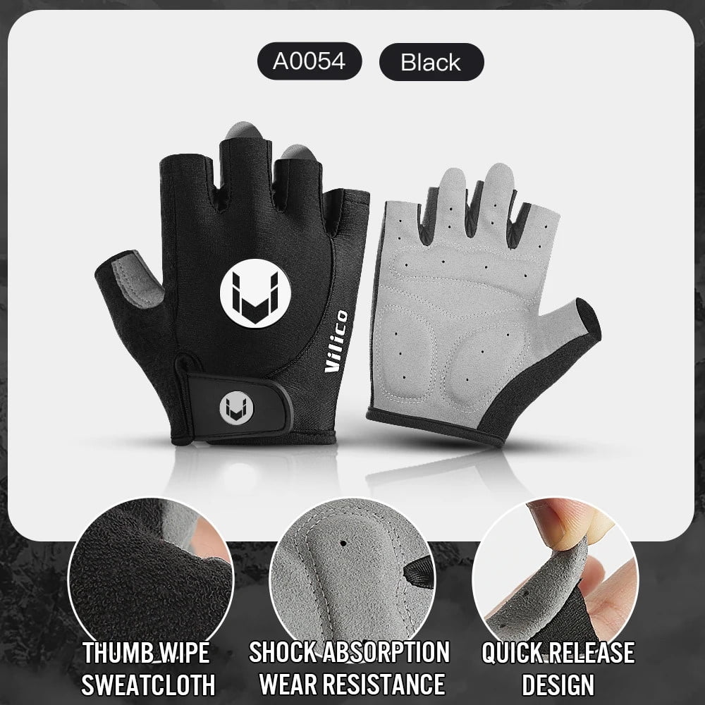 Cycling Anti-slip Full Finger Gloves MTB Bike Bicycle Gloves Pad Men Women Breathable Anti-shock ...
