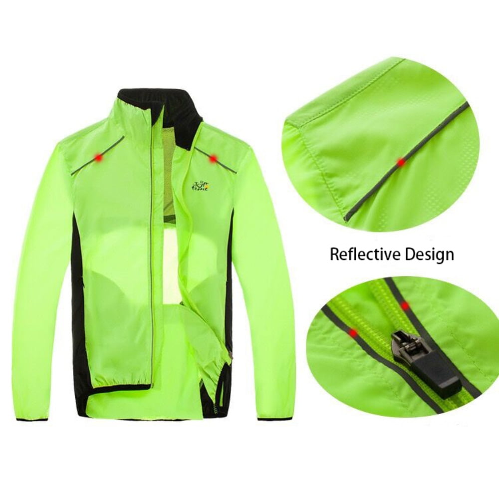 Cycling Bicycle Bike Rain Jacket Waterproof Wind Coat Windproof Riding ...