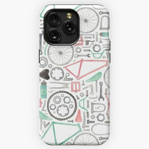 Cycling Bike Parts Minimal Mechanic Design Art iPhone Case 17 through 11 Pro Max - Walmart.com