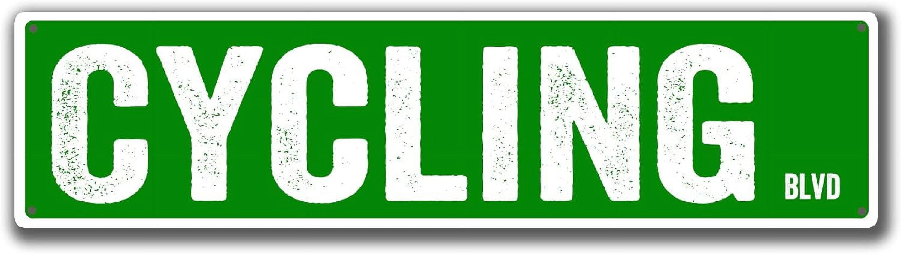Cycling Blvd Metal Tin Sign Road Garage Living Room Bathroom Garden ...