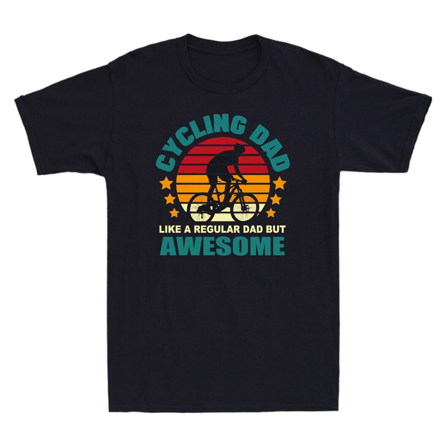 Cycling Dad T-Shirt Funny Bike & Cyclist Mountain Road Father's Day ...
