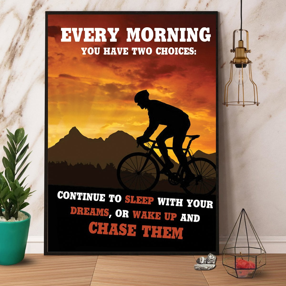 Cycling Every Morning You Have Two Choices Paper Poster No Frame Matte ...