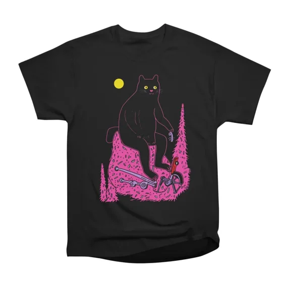 Cycling Forest Magic Cat T-Shirt Tee Gift For Him Merch For Her Apparel ...