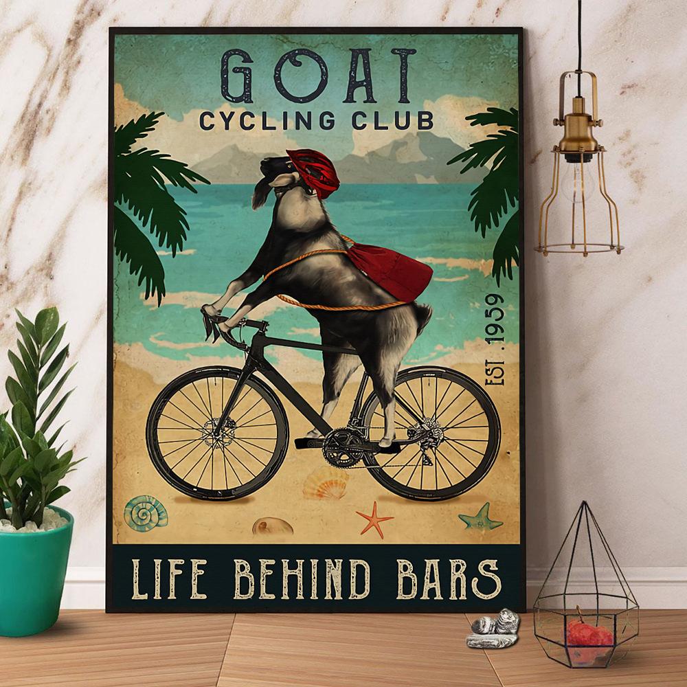 Cycling Goat Cycling Club Life Behind Bars Paper Poster No Frame Matte ...