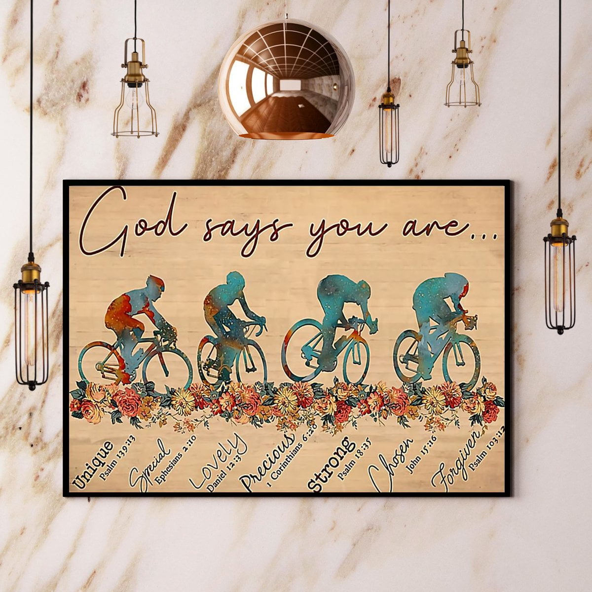 Cycling God Says You Are Paper Poster No Frame Matte Wall Art Decor 16 ...