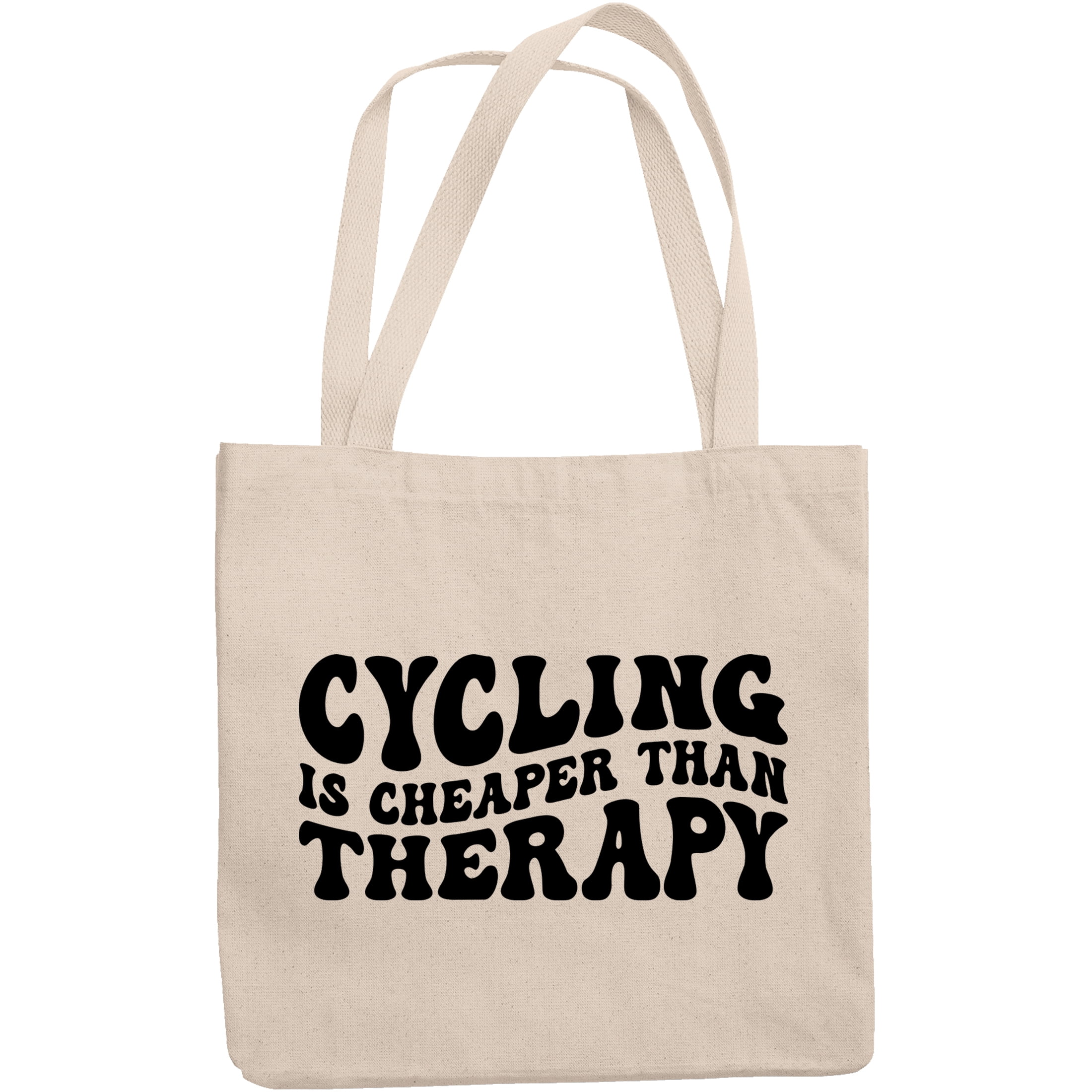 Cycling Is Cheaper Than Therapy, Groovy Retro Wavy Text Merch Gift ...