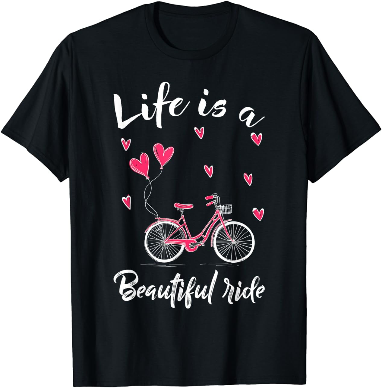 Cycling Life Is A Beautiful Ride Bicycle T-Shirt - Walmart.com
