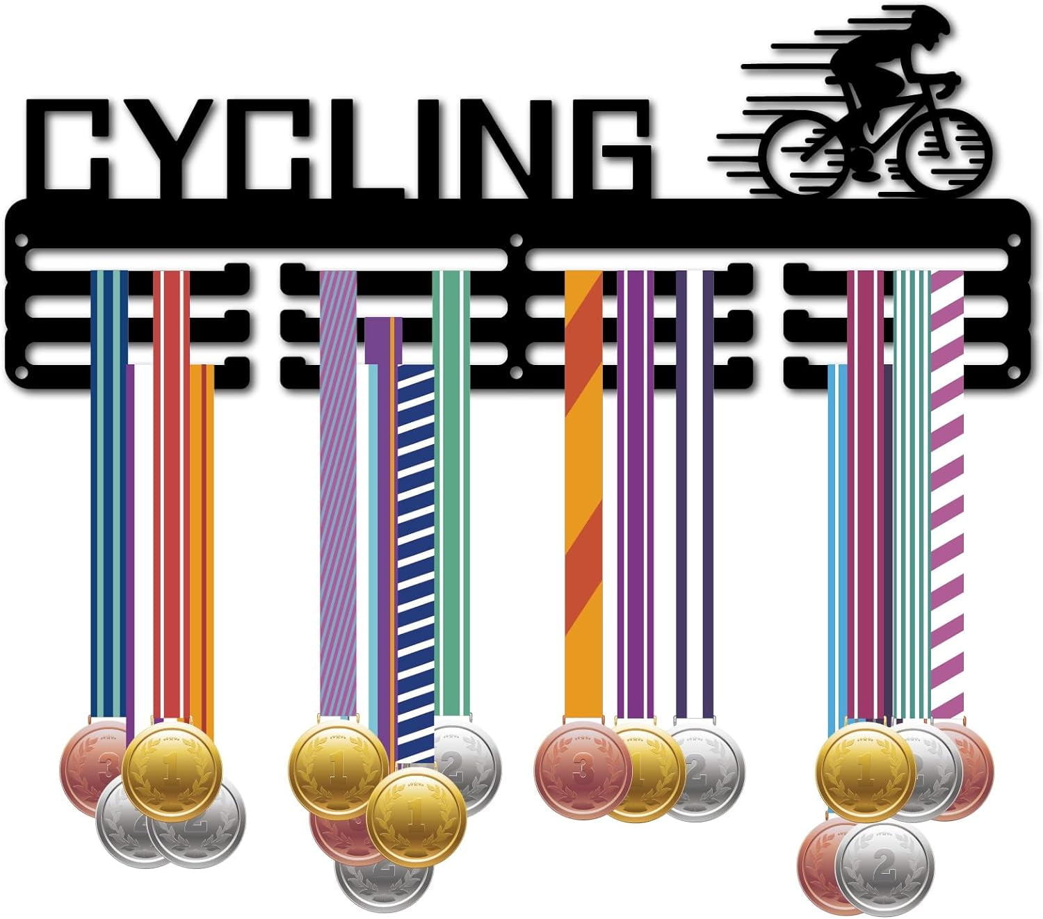 Cycling Medal Hanger Medal Holder Display Rack Wall Mount Frame Shelf ...