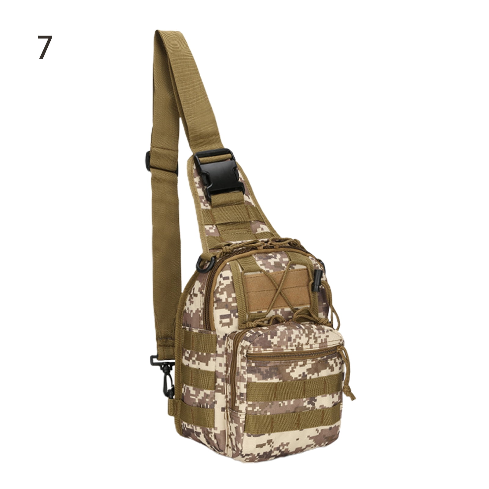 Cycling Military Sling Pack Chest Canvas Backpack Shoulder Bag Travel ...