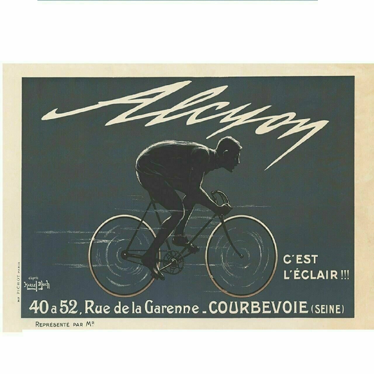 Cycling Poster Alcyon Bicycle Fine Art Bicycle Poster 11" x 17 ...
