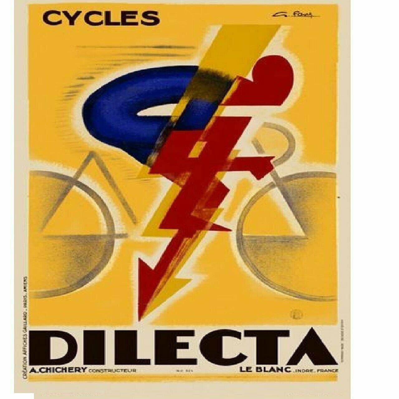 Cycling Poster Cycles Dilecta Poster Vintage Bicycle Poster 24" x 36 ...