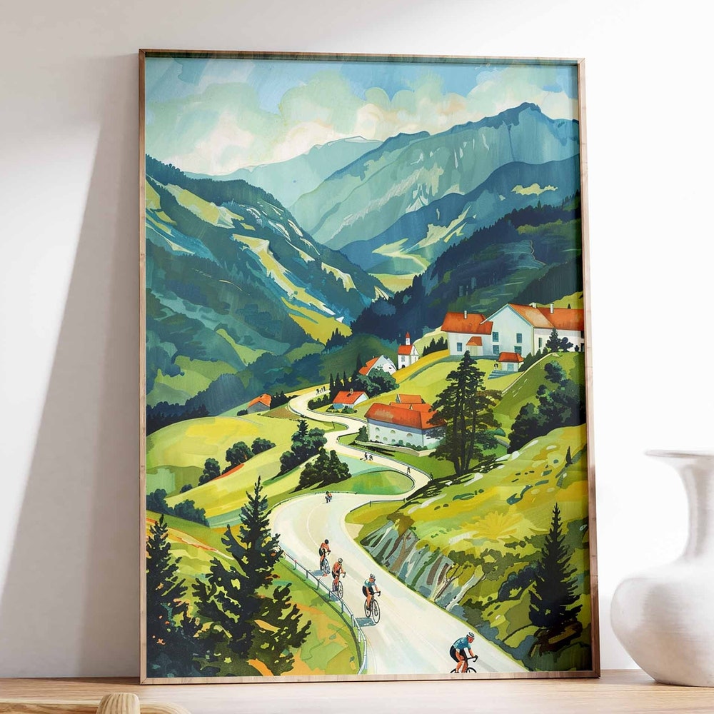 Cycling Poster, Cycling Art, Cycling Decor, Biking Poster, Floral Print ...