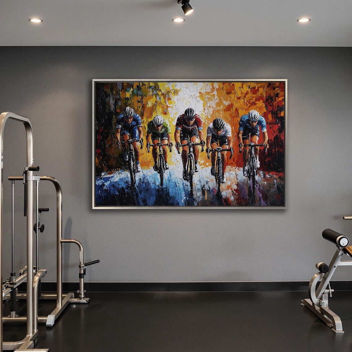 Cycling Race Art, Vibrant Sports, Ready To Hang Home Decor UNFRAMED ...