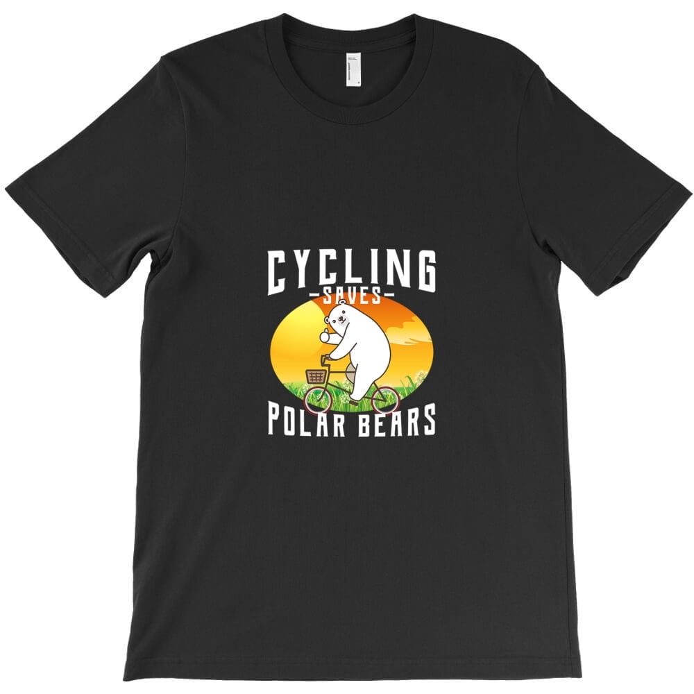 Cycling Saves Polar Bears Funny Global Warming Climate Change Holiday ...