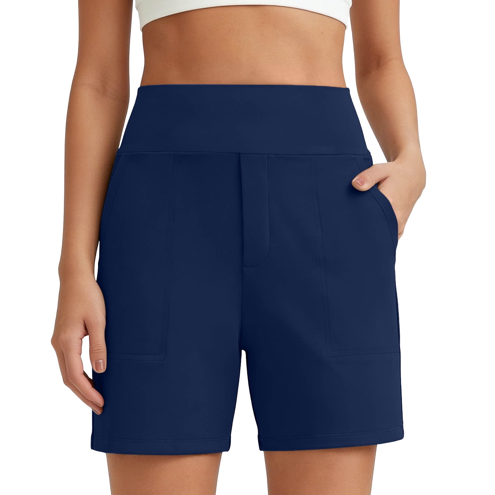 Cycling Shorts For Women Summer Pocket High Waist Yoga Biker Fitness ...
