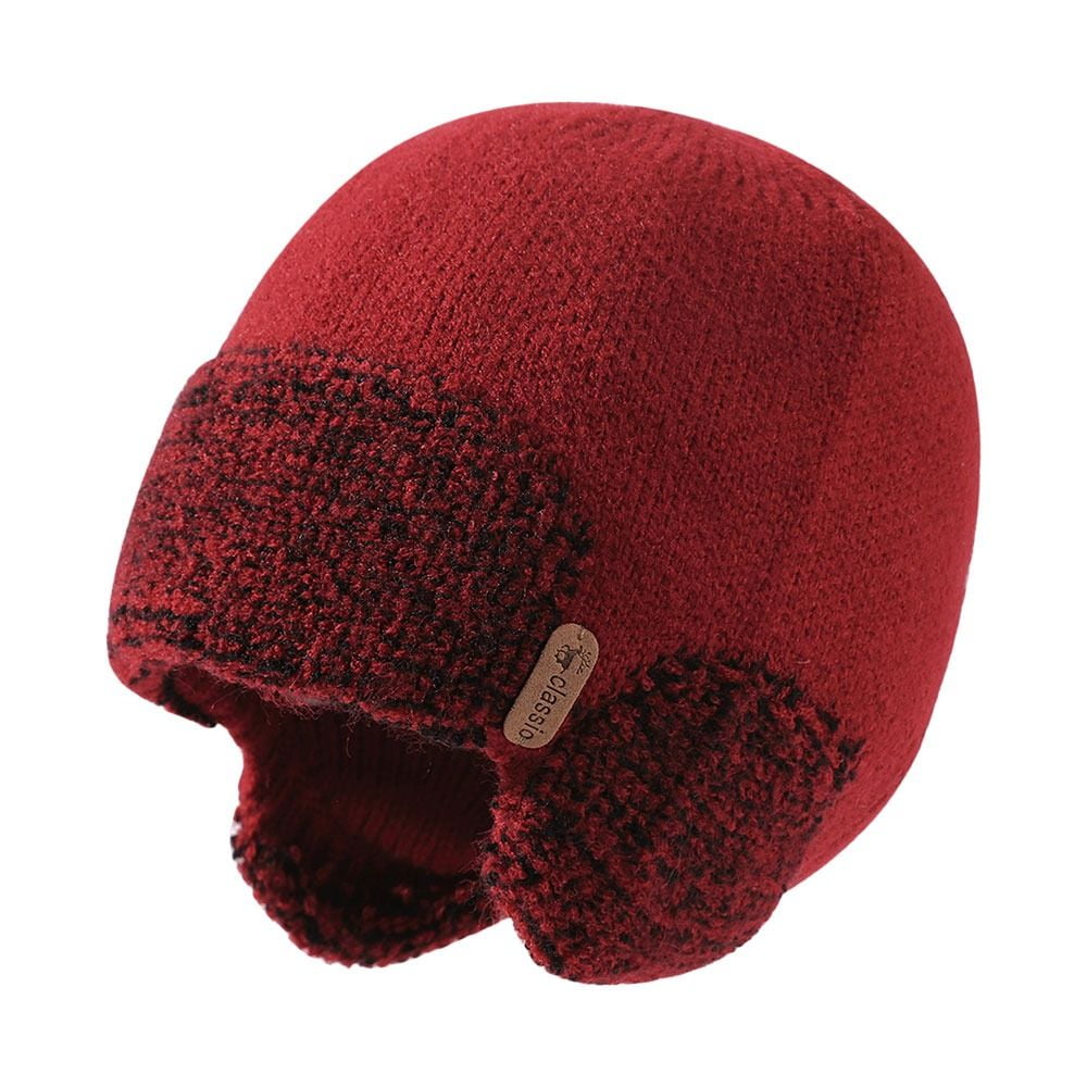 Cycling Ski With Earmuff Windproof Ear Protector Hat Knitted Cap Ear ...