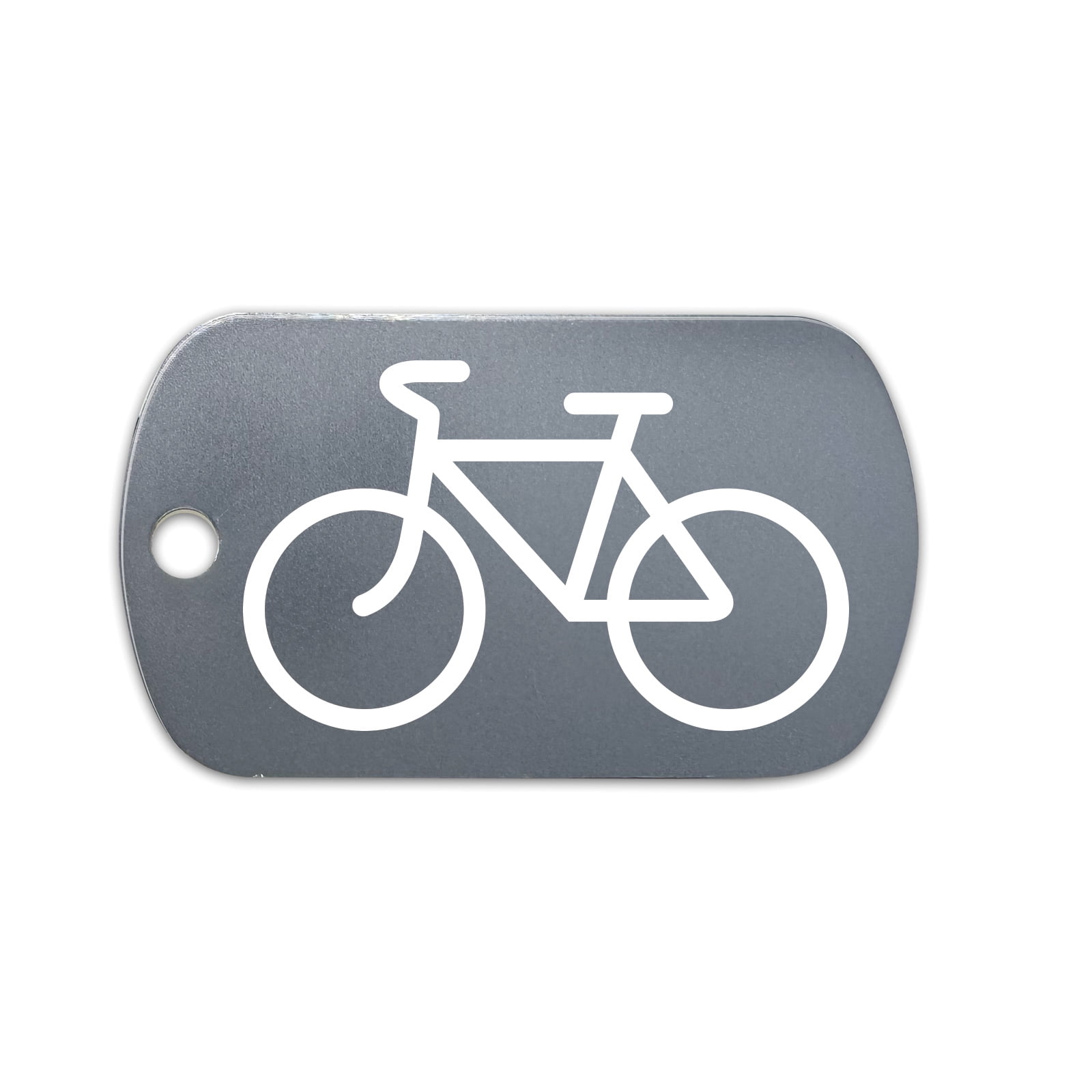 Cycling Symbol GI Dog Tag Aluminum Keychain road bike triathlon ...