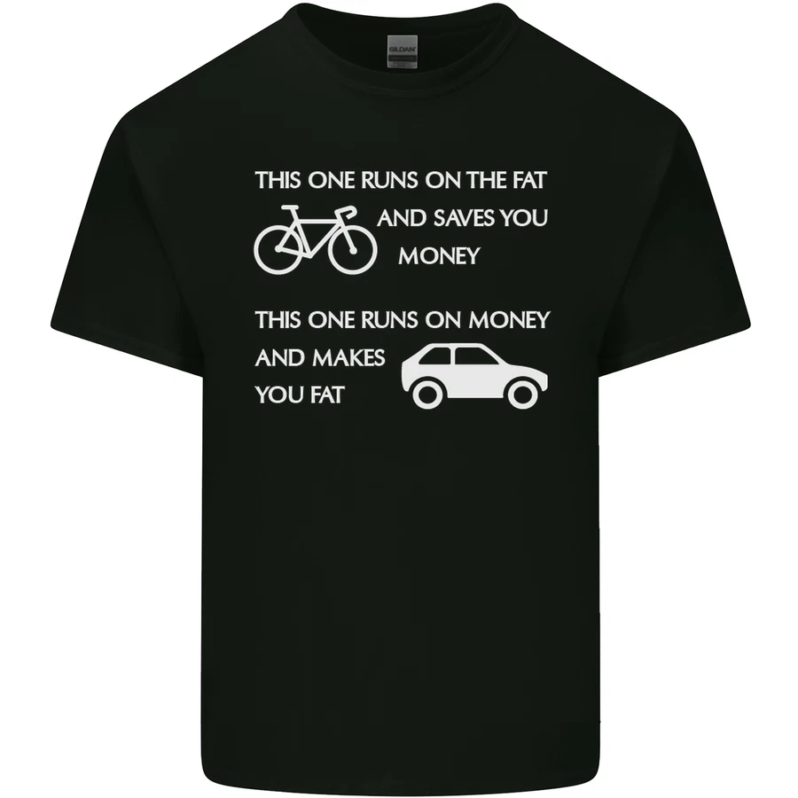 Cycling Vs Cars Cyclist Environment Funny Graphic Design Light Cotton ...
