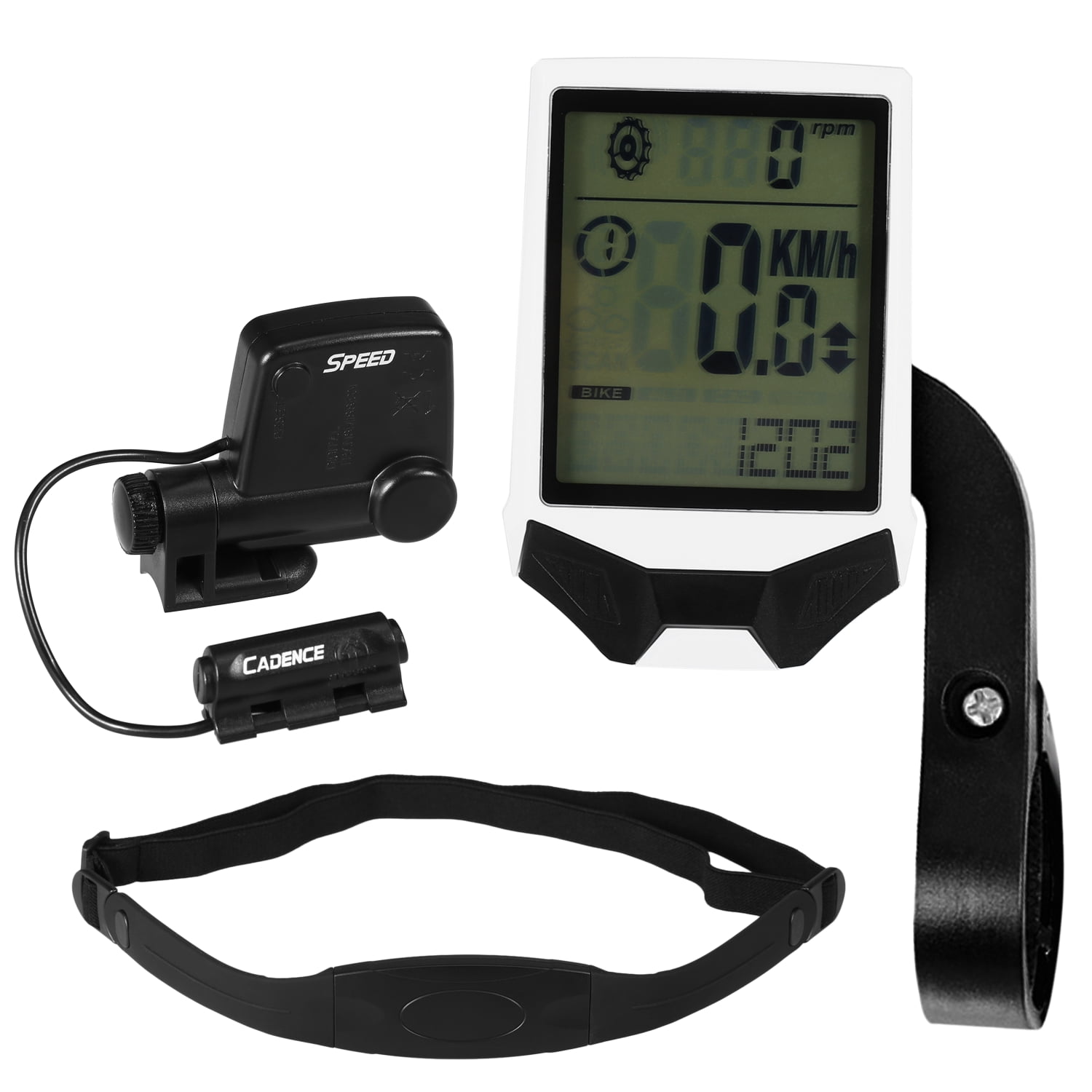 Cycling Wireless Computer with Heart Rate Sensor Multifunctional ...
