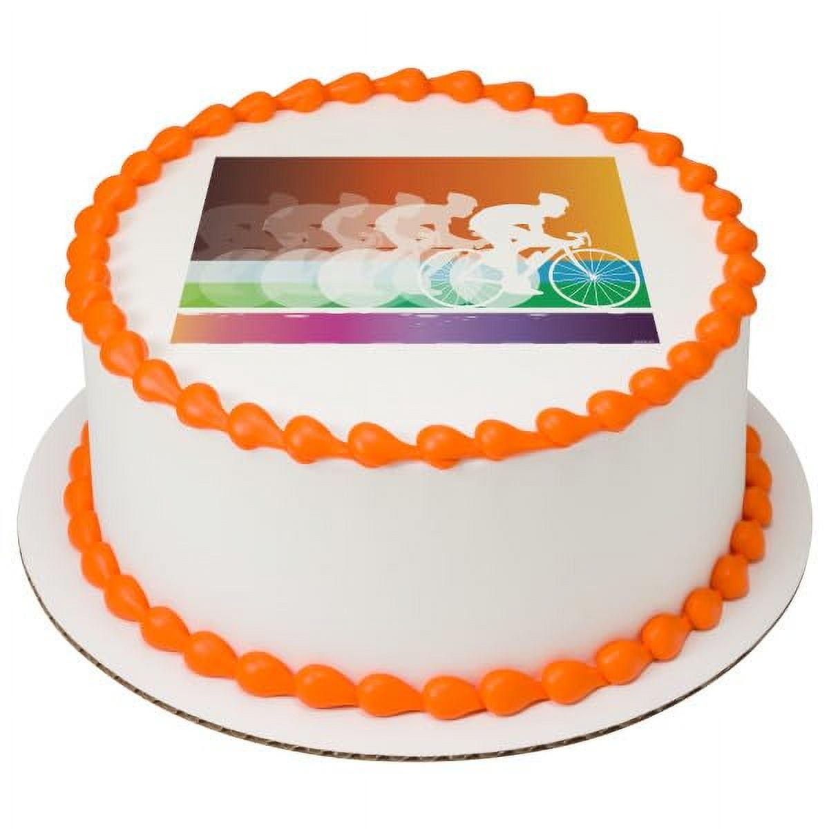 Cycling bike riding PhotoCake® Edible Cake Topper Icing Image for 8 ...