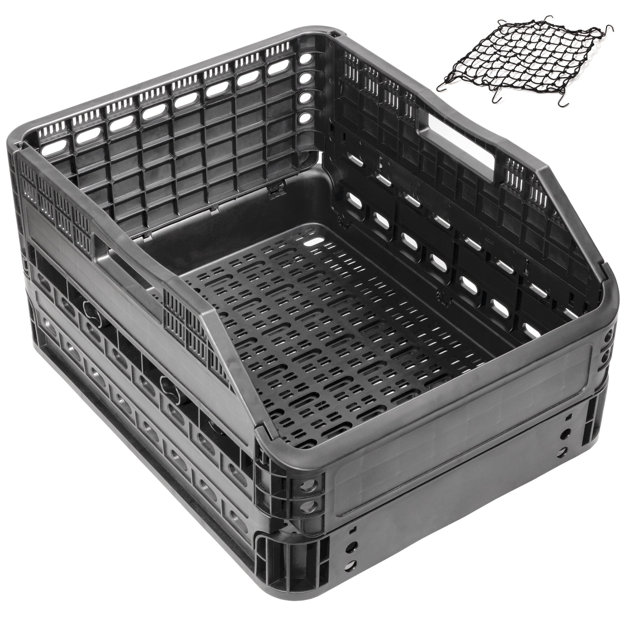 CyclingDeal Foldable Bike Rear Basket with Large 34L Storage Capacity ...