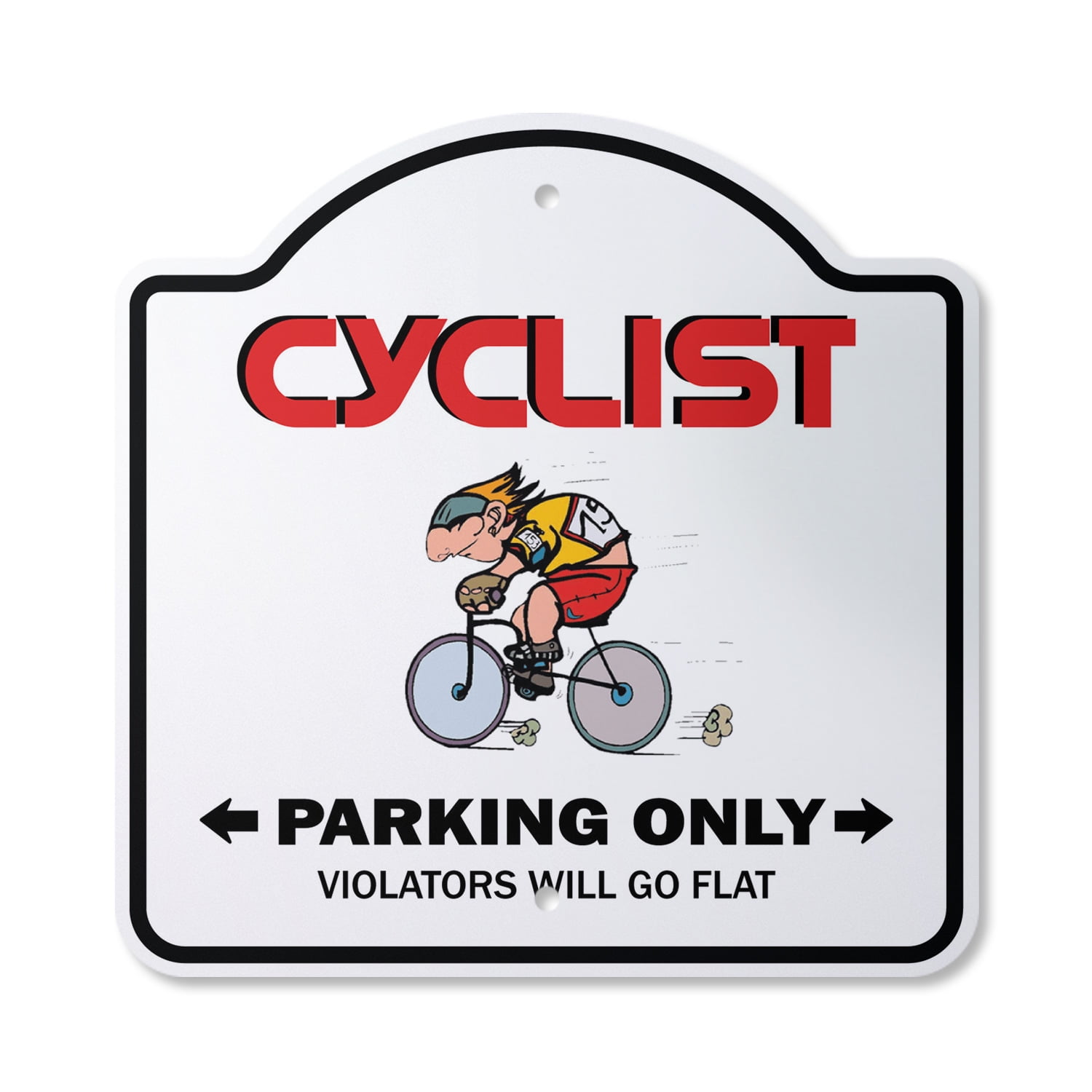 Cyclist 10” x 10” Sign | Indoor/Outdoor Plastic | SignMission Designer ...