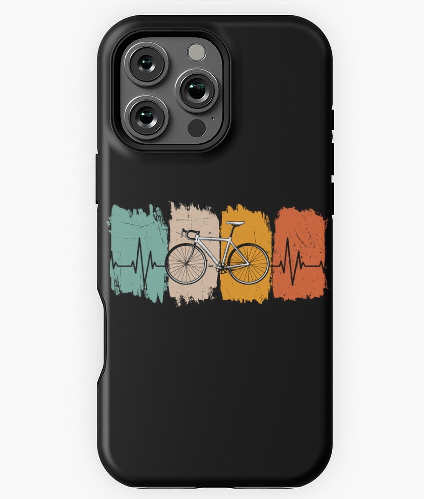 Cyclist Heartbeat Mountain Biking Phone Case for iPhone 16 15 14 13 12 ...