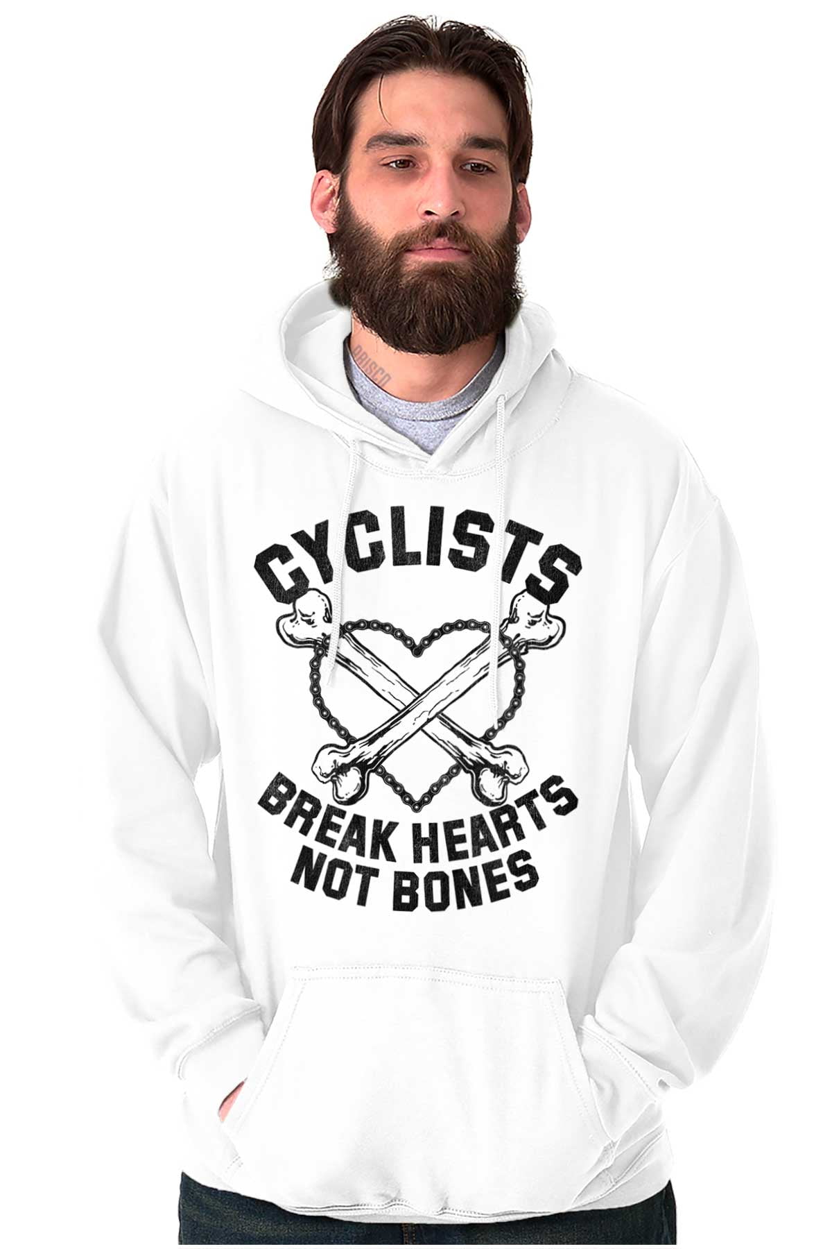 Cyclists Break Hearts Not Bones Biker Unisex Plus Fleece Graphic Hoodie ...