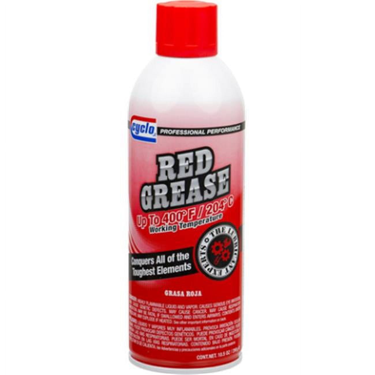 Cyclo C-123 10.5 oz Red Grease Aerosol - Pack of 6 - Walmart.com