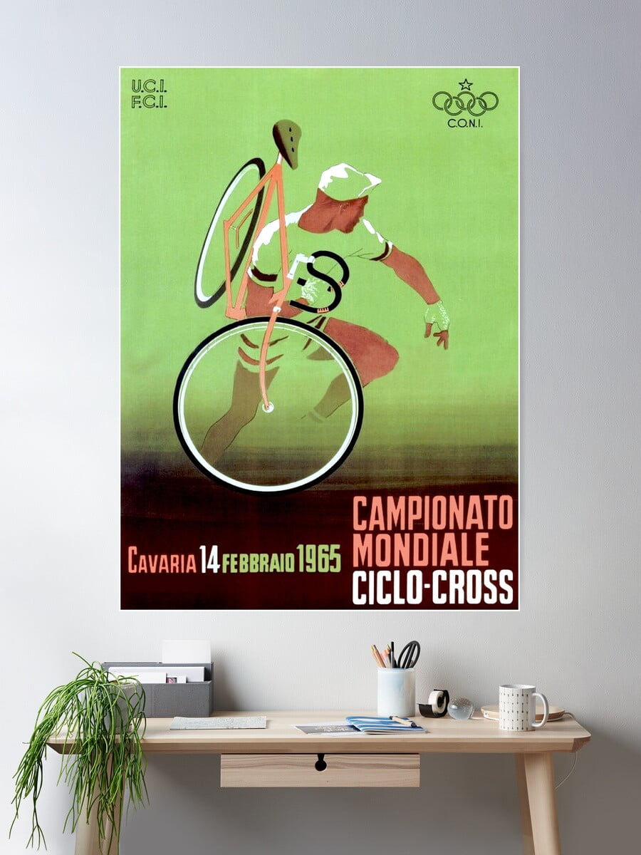 Cyclo-Cross; Vintage Bicycle Racing Print Poster Wall Art, Modern Wall ...