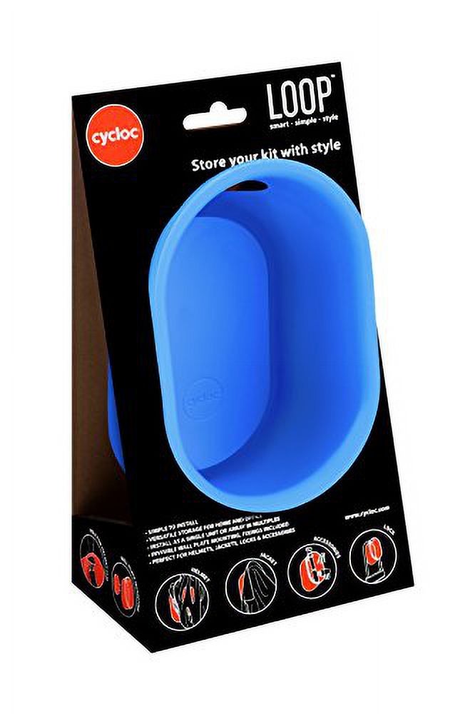 Cycloc Loop - Elegant Wall Mount Helmet and Accessory Storage - Blue - Walmart.com