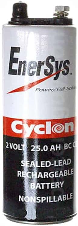 Cyclon 0820-0004 BC-Cell 2 Volt/25 Amp Hour Sealed Lead Acid Battery ...
