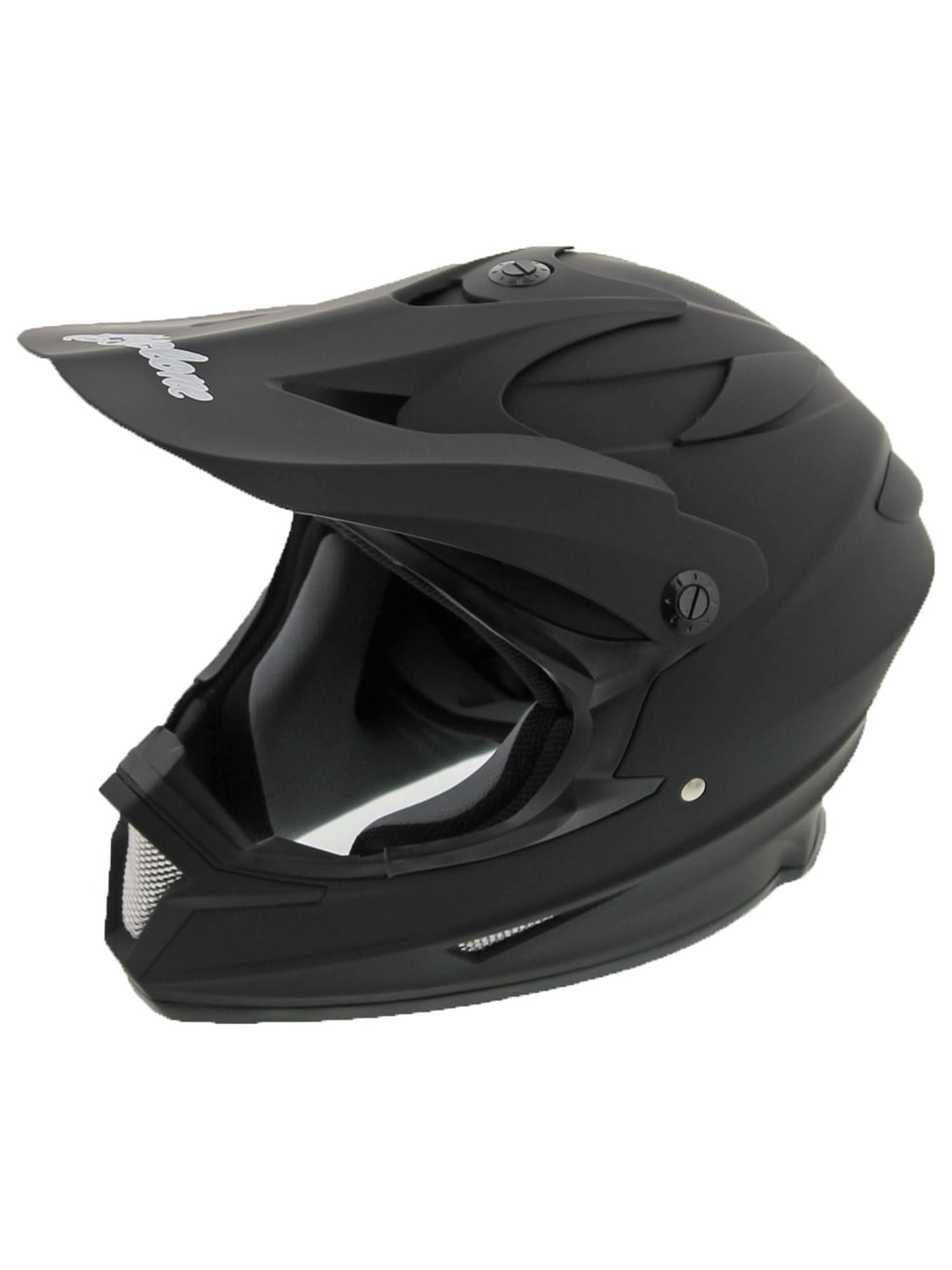 Cyclone ATV MX Dirt Bike Off-Road Helmet DOT/ECE Approved - Matte Black ...
