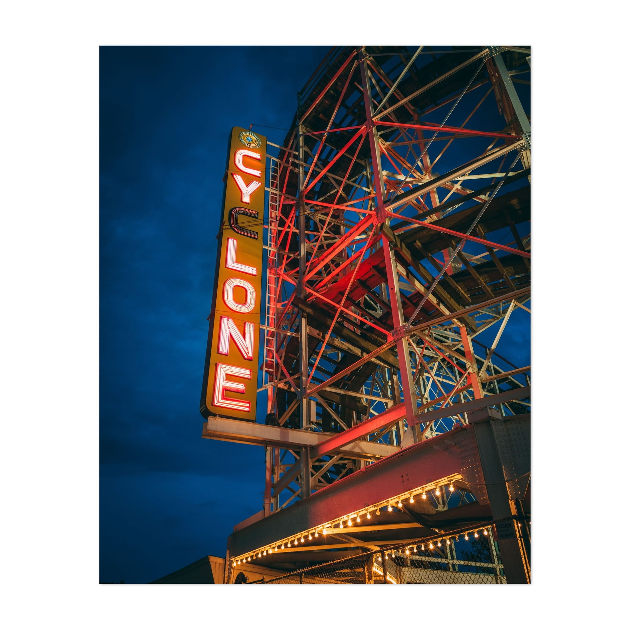 Cyclone, Coney Island 01 - Brooklyn New York Photography Neon Sign ...